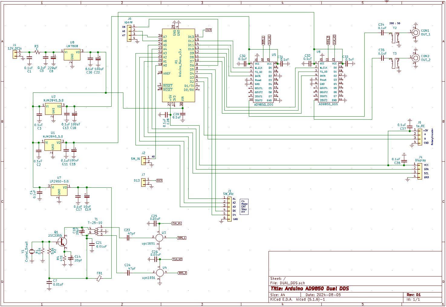 4BANDトランシーバの局発回路をArduinoとAd9850で作る | E-craft 電子工作室